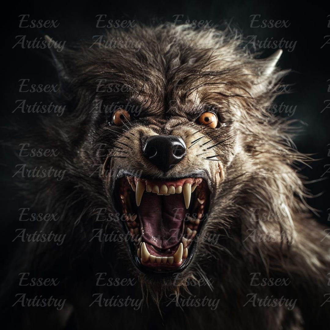 Vicious Werewolf Snarl Horror Art - Etsy