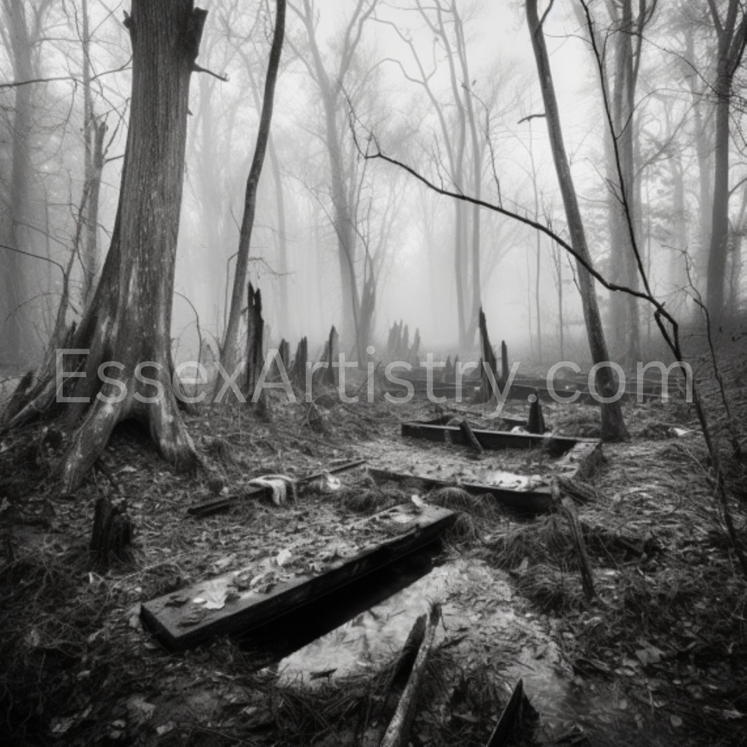 Abandoned Graveyard in Swamp With Fog Foggy Swamp Graveyard Png - Etsy