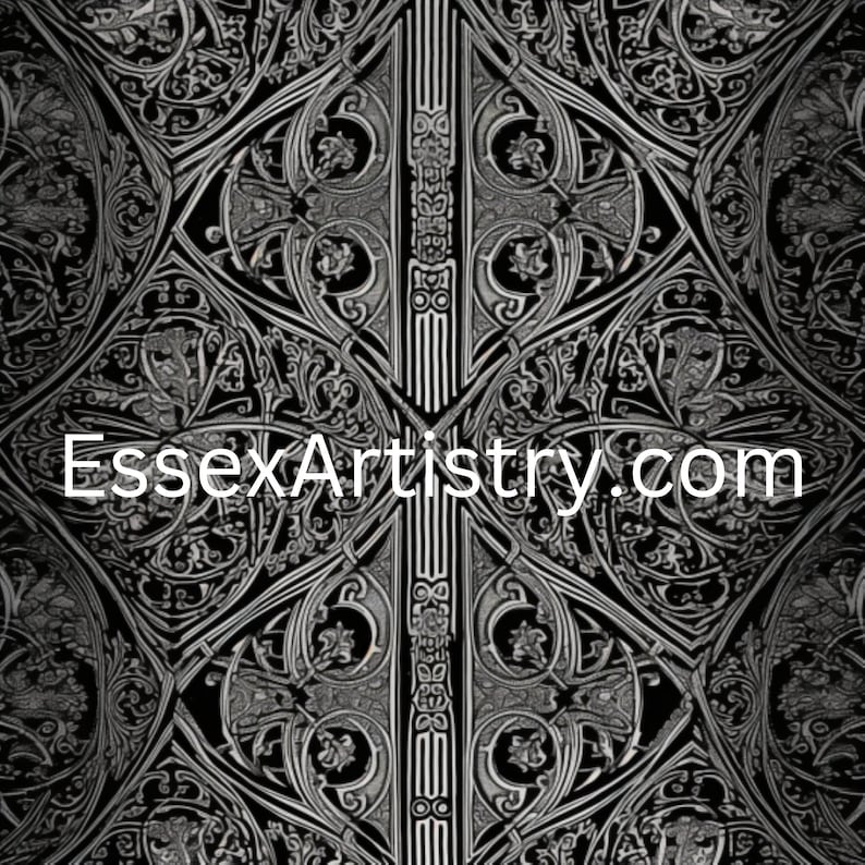 Gothic Viking Old Norse Celtic Knotwork Pattern Design Digital Art ...