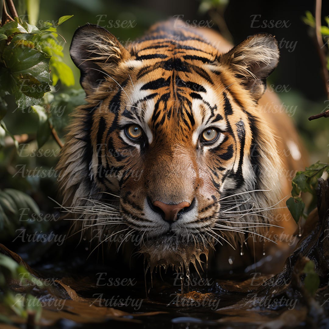 Majestic Tiger (4-pack) in the Jungle – High-resolution Wildlife ...