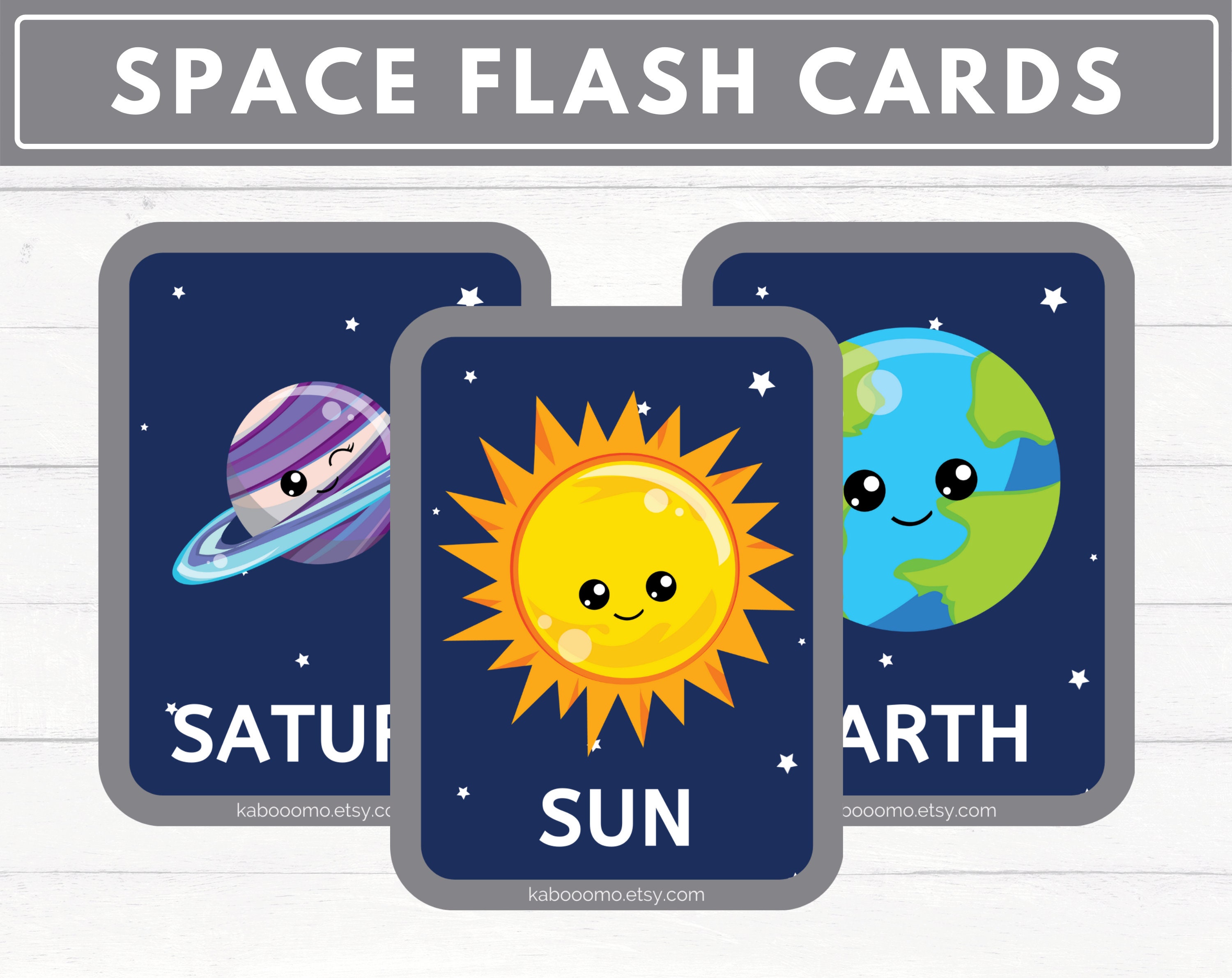 Solar System Printable Flash Cards