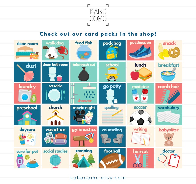 kids-routine-chart-task-charts-chore-chart-to-do-routine-etsy