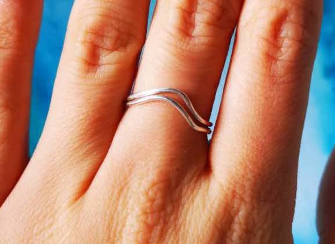 Aimee Sister Wave Ring 925 Sterling Silver - Etsy Singapore