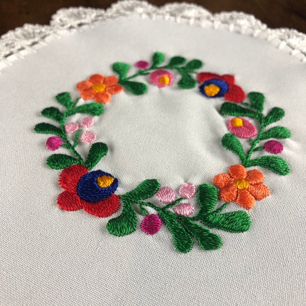 Embroidered Doily - Etsy