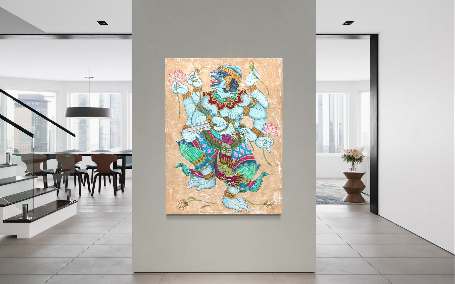 Dancing Hanuman GICLÉE - Etsy