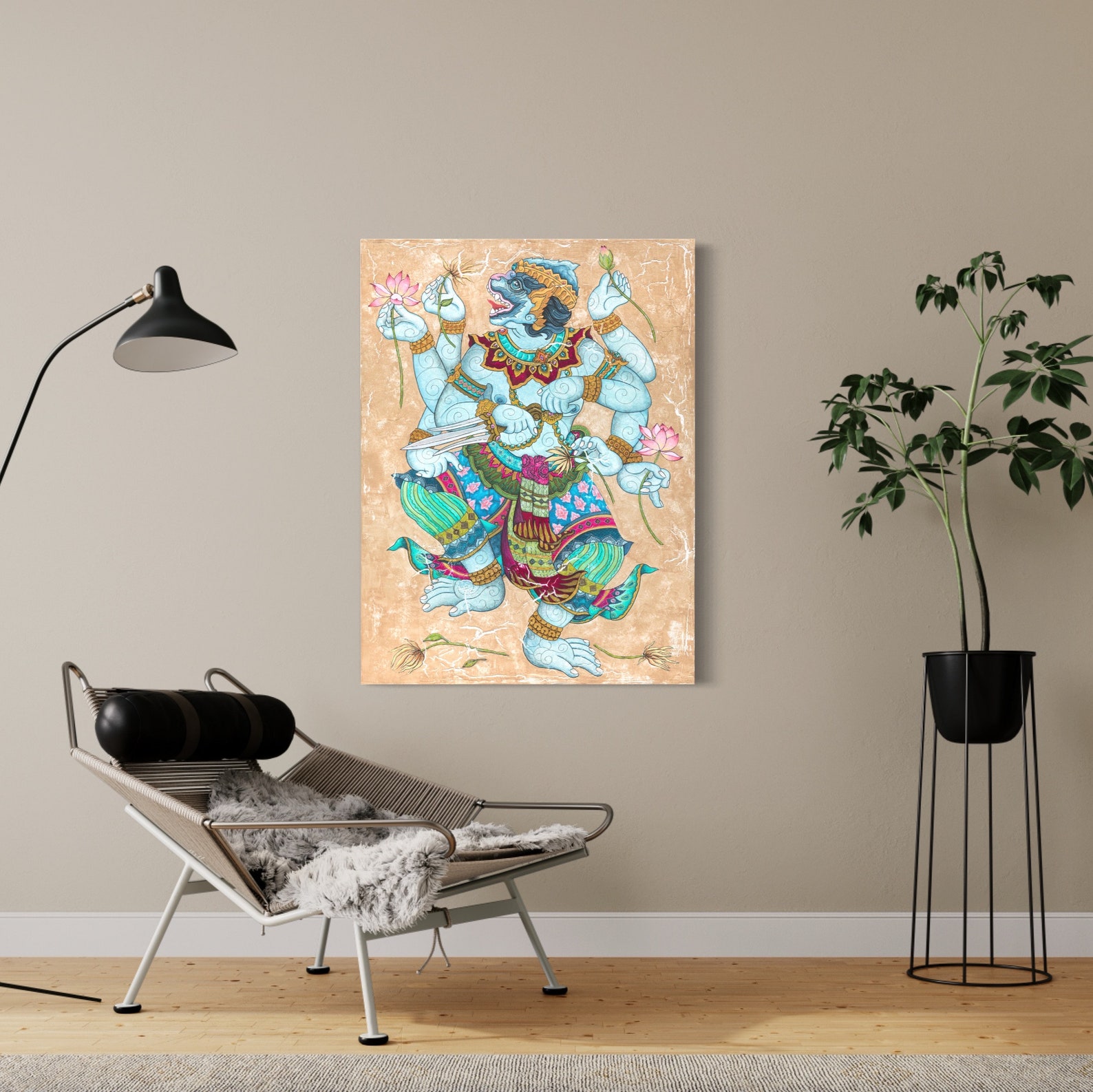 Dancing Hanuman GICLÉE - Etsy