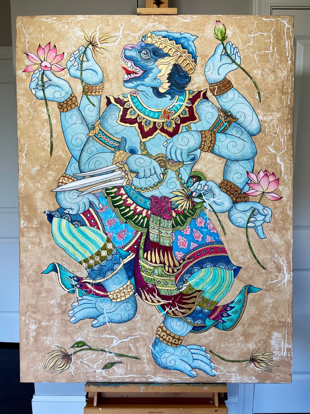 Dancing Hanuman ORIGINAL PAINTING - Etsy