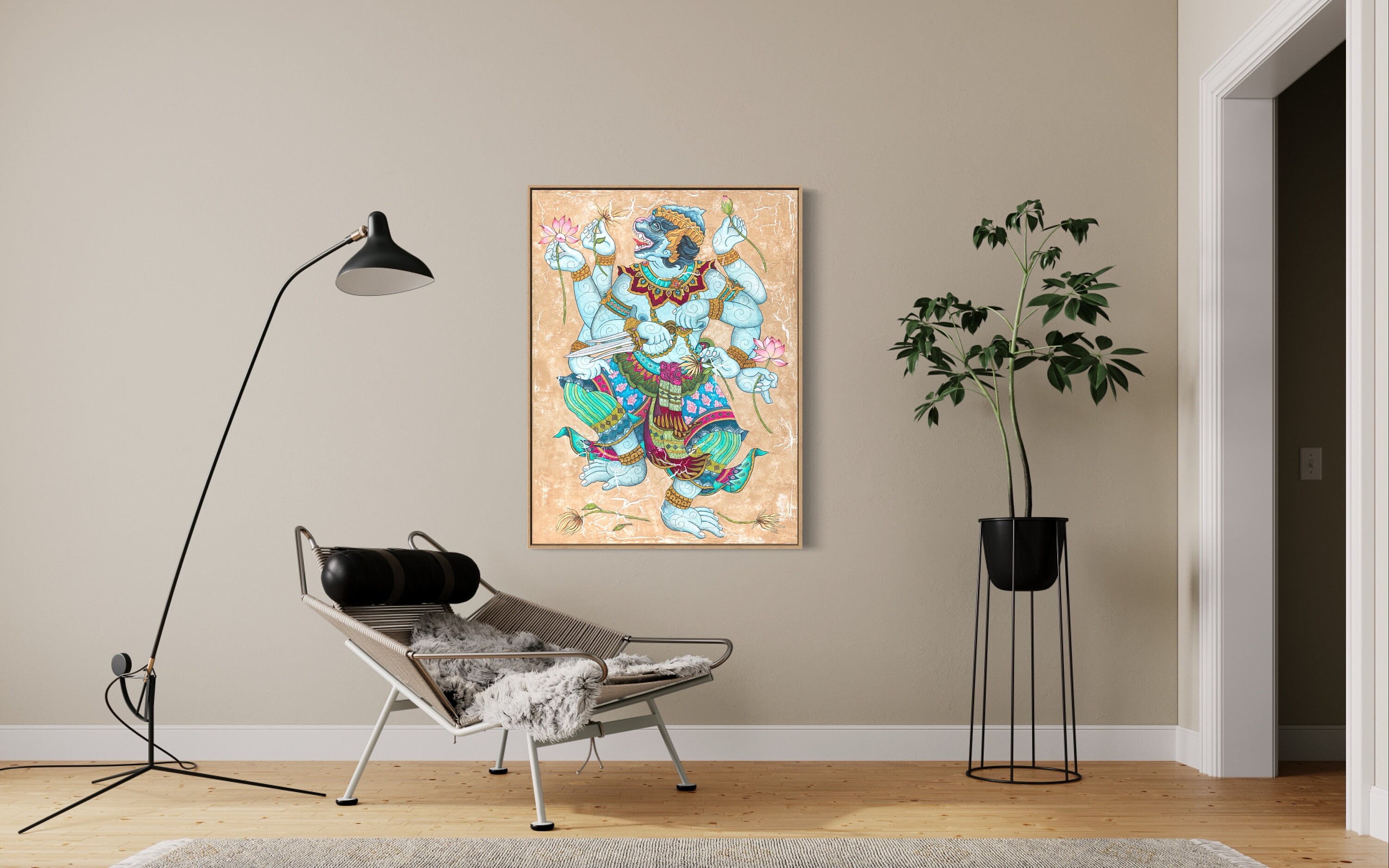 Dancing Hanuman ORIGINAL PAINTING - Etsy