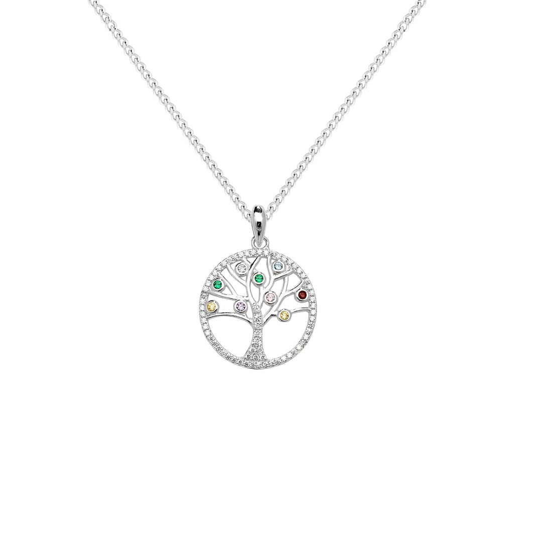 Aeon Sterling Silver Tree of Life Pendant, Necklace Chain ...