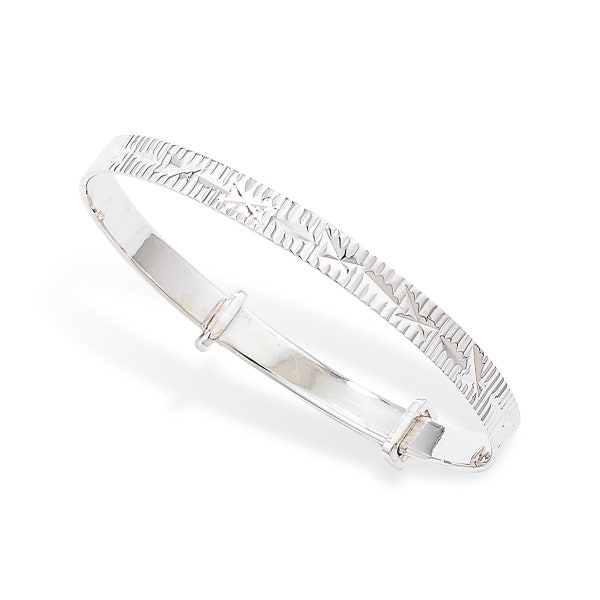 Childrens Engraved Silver Bangles - Etsy