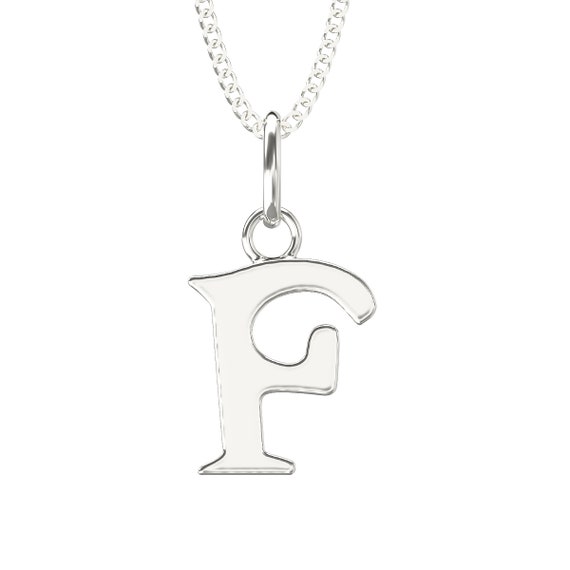 925 Sterling Silver F Initial Letter Necklace Pendant A Z Alphabet All 26 Initials Comes With Adjustable 16 to 18 Inch Silver Necklace Etsy Canada