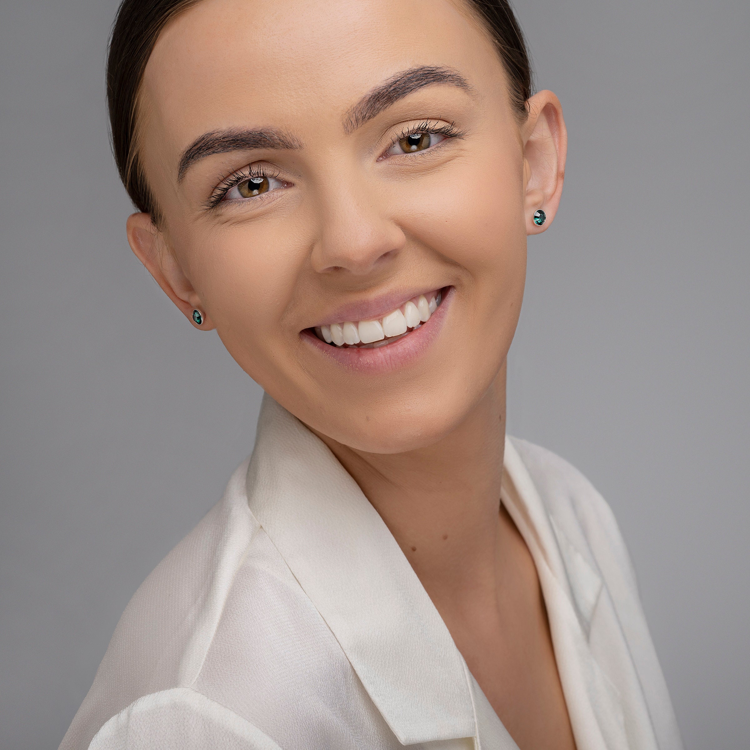 Aeon Real Sterling Silver Emerald Colour Swarovski Crystal | Etsy