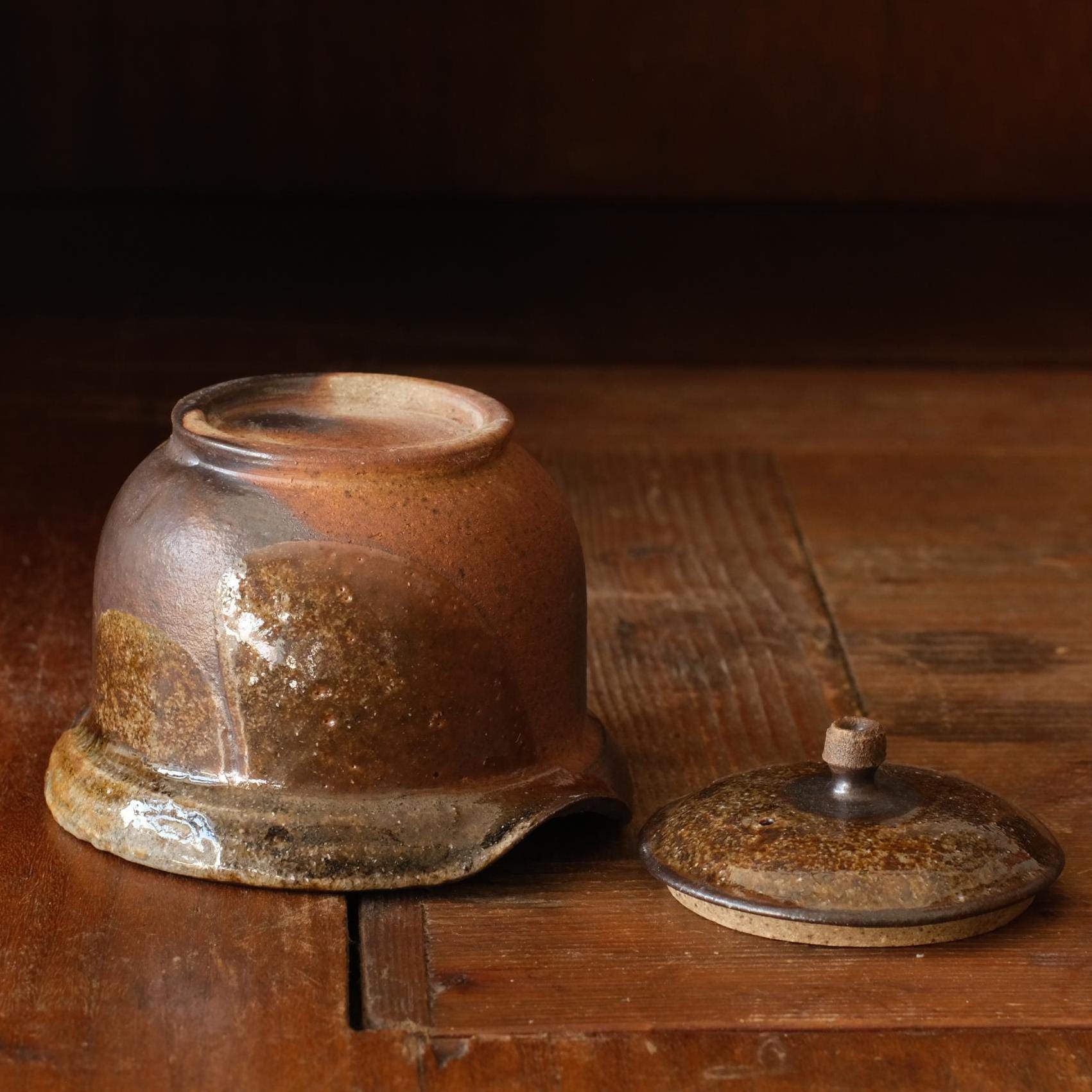 Woodfired Ceramic Shiboridashi. Small Japanese Slyle Shiboridashi ...