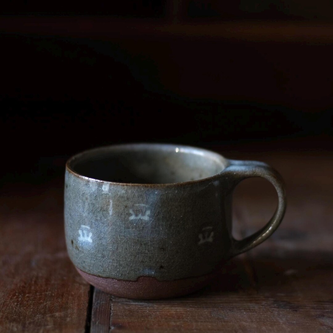 Unique Light Blue Woodfired Coffee Cup. Woodfired Stoneware Cappuccino ...