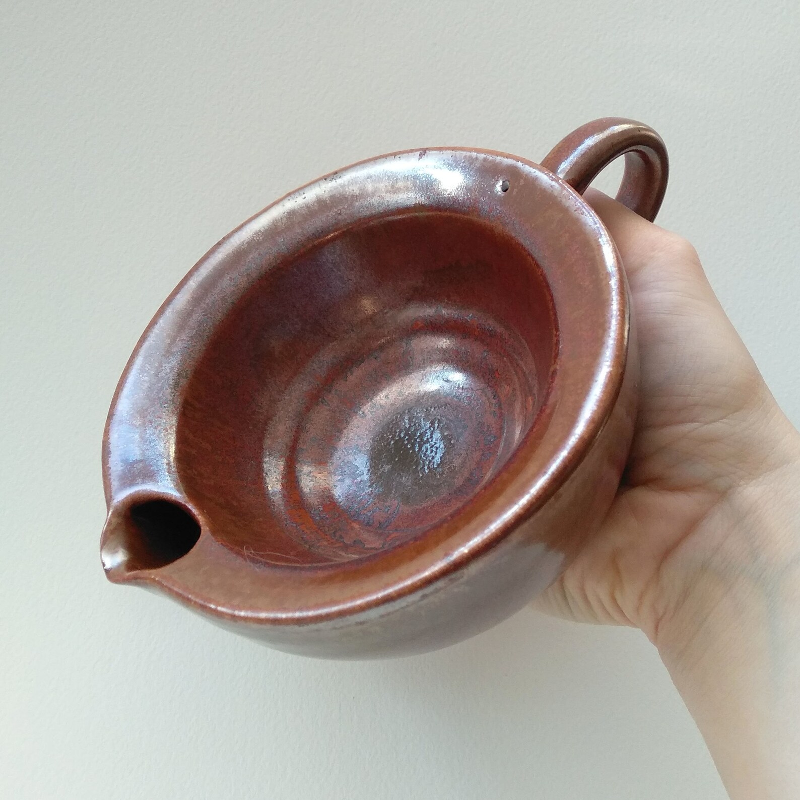 Woodfired porcelain shaving scuttle. Brown red ceramic shaving | Etsy