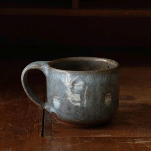 Unique Blue Woodfired Coffee Cup. Woodfired Stoneware Cappuccino Coffee ...