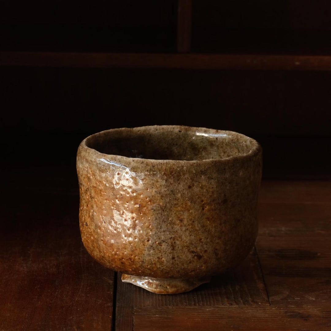 Woodfired Chawan Tea Bowl. Handbuilt Stoneware Matcha Bowl. Handcarved ...