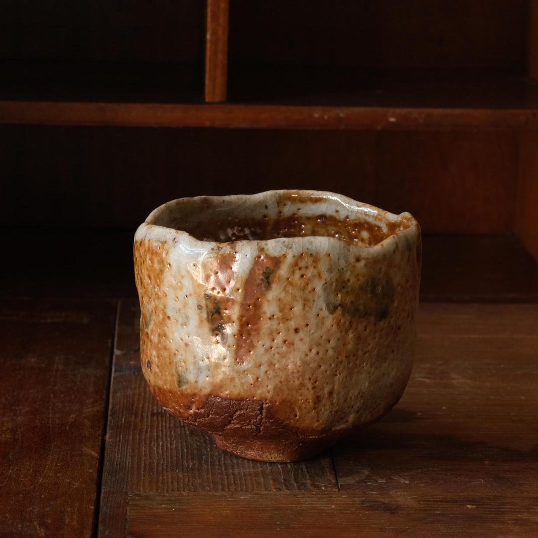 Woodfired Chawan Tea Bowl. Handbuilt Stoneware Matcha Bowl. Handcarved ...