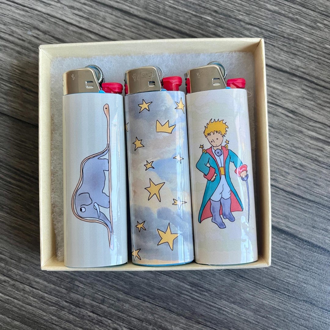 Little Prince Lighter Set, Set of Three BIC Lighters, Cute Girly ...