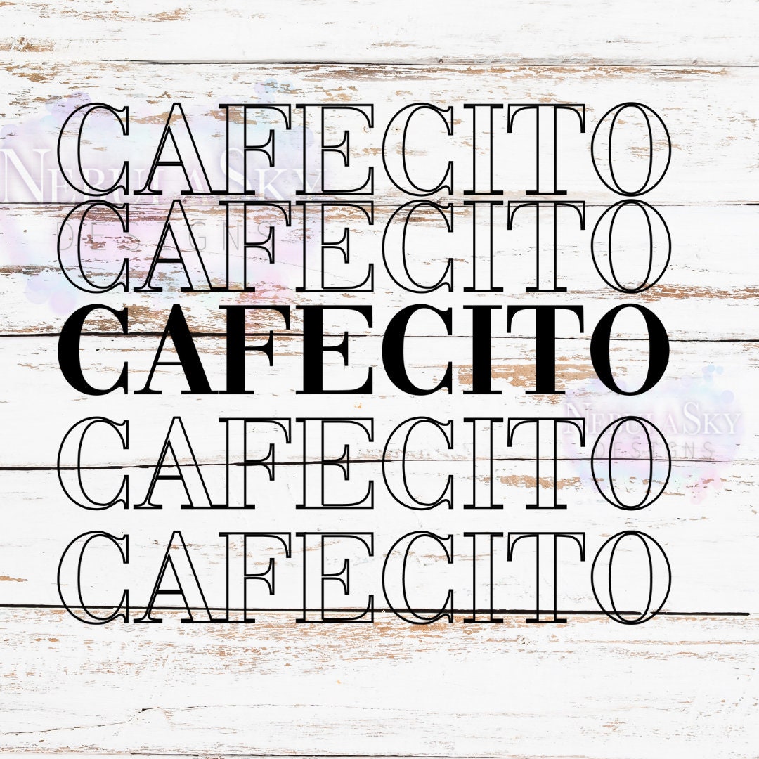 Cafecito Digital file Design/ Puerto Rico Design/ Boricua Design/ SVG ...