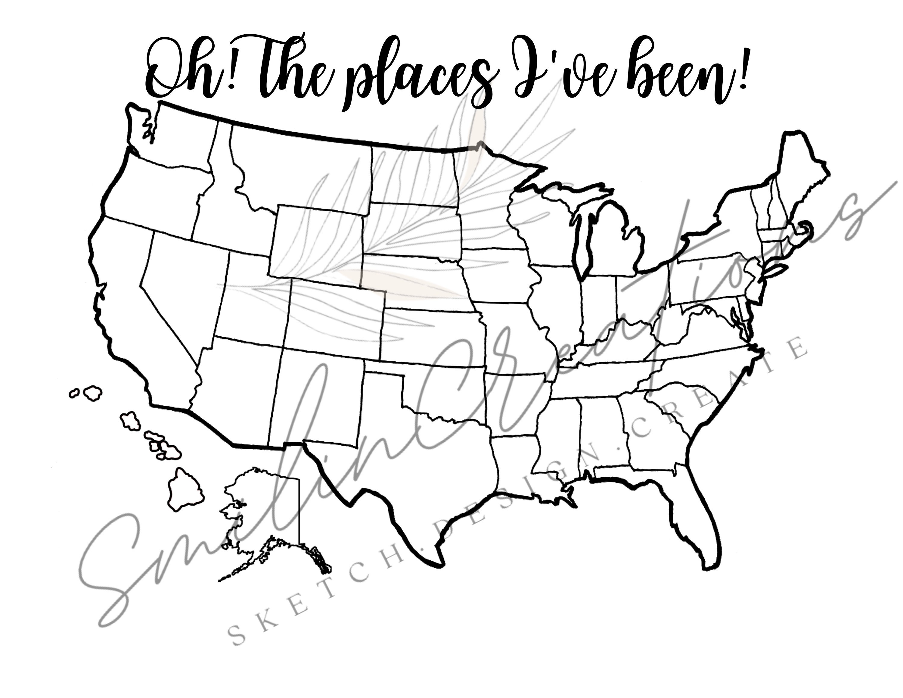 US Sales Map Printable Digital Download Sales Tracker - Etsy