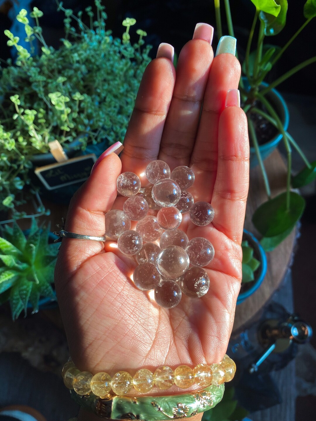 Mini Clear Quartz Spheres//aaa Grade Mini Clear Quartz Spheres - Etsy