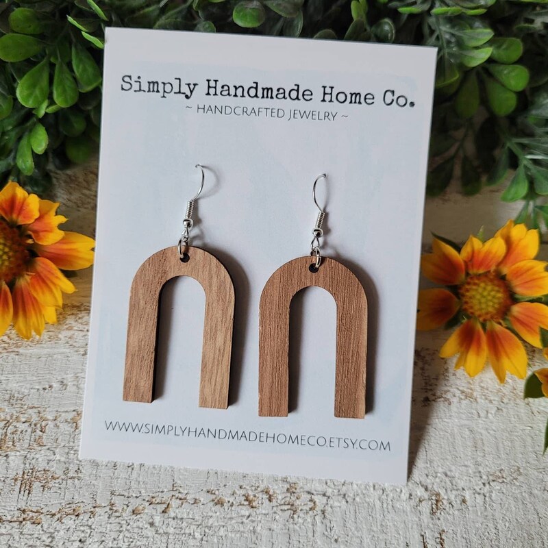 Wooden Earrings - Etsy