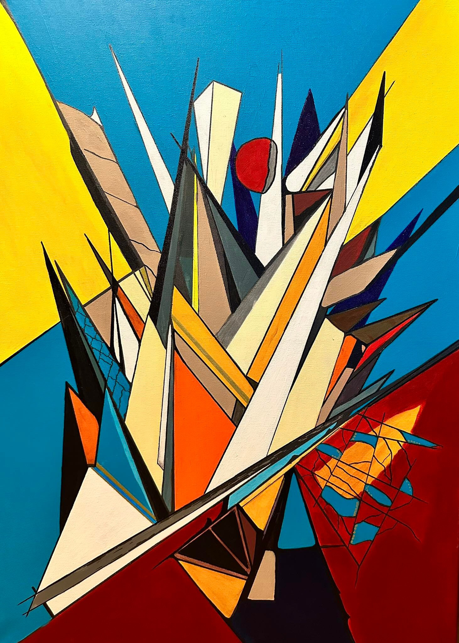 Spiked, Colourful Shapes Art, Abstract Shapes, Colors in Shapes, Bright ...