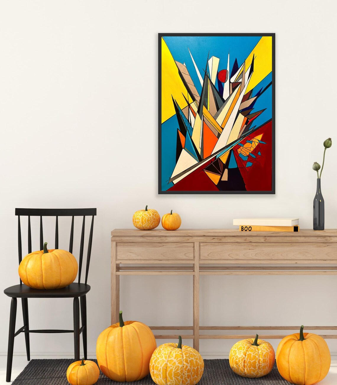 Spiked, Colourful Shapes Art, Abstract Shapes, Colors in Shapes, Bright ...