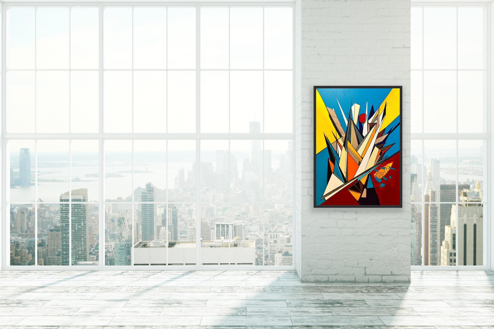 Spiked, Colourful Shapes Art, Abstract Shapes, Colors in Shapes, Bright ...