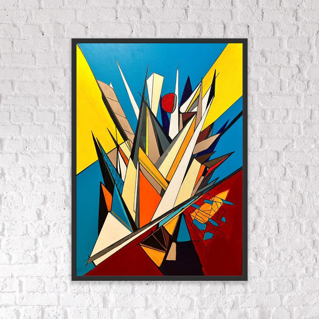 Spiked, Colourful Shapes Art, Abstract Shapes, Colors in Shapes, Bright ...