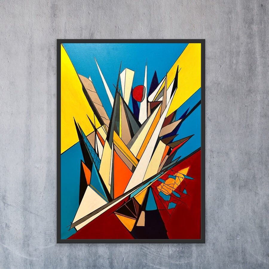 Spiked, Colourful Shapes Art, Abstract Shapes, Colors in Shapes, Bright ...