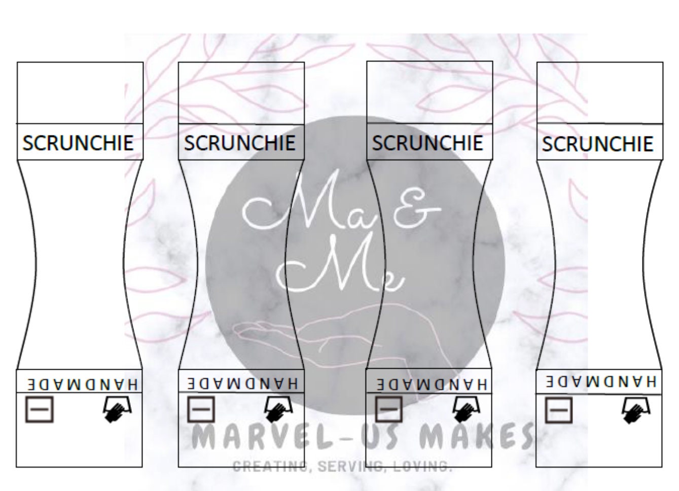 Printable Scrunchie Tags Digital Download - Etsy México