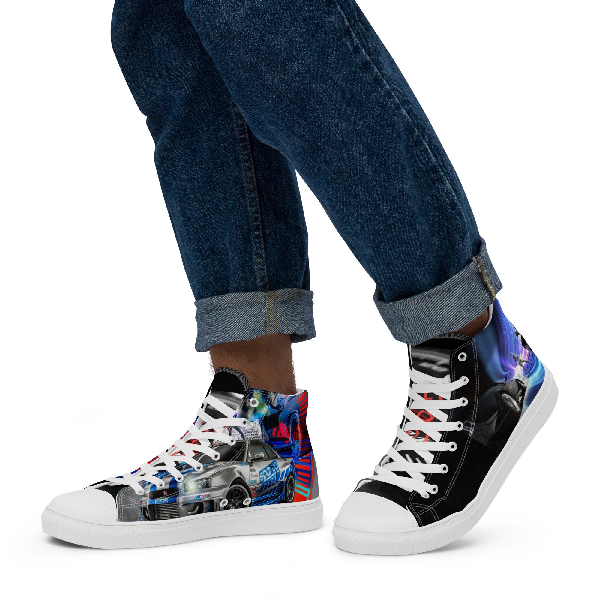 Men’s High Top Canvas Shoes - Etsy