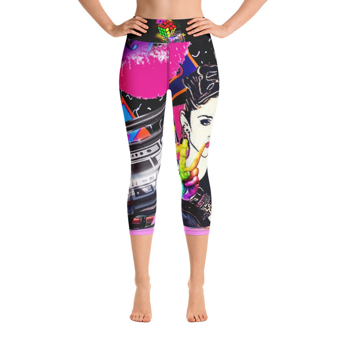Yoga Capri Leggings I Love 80s Woman - Etsy