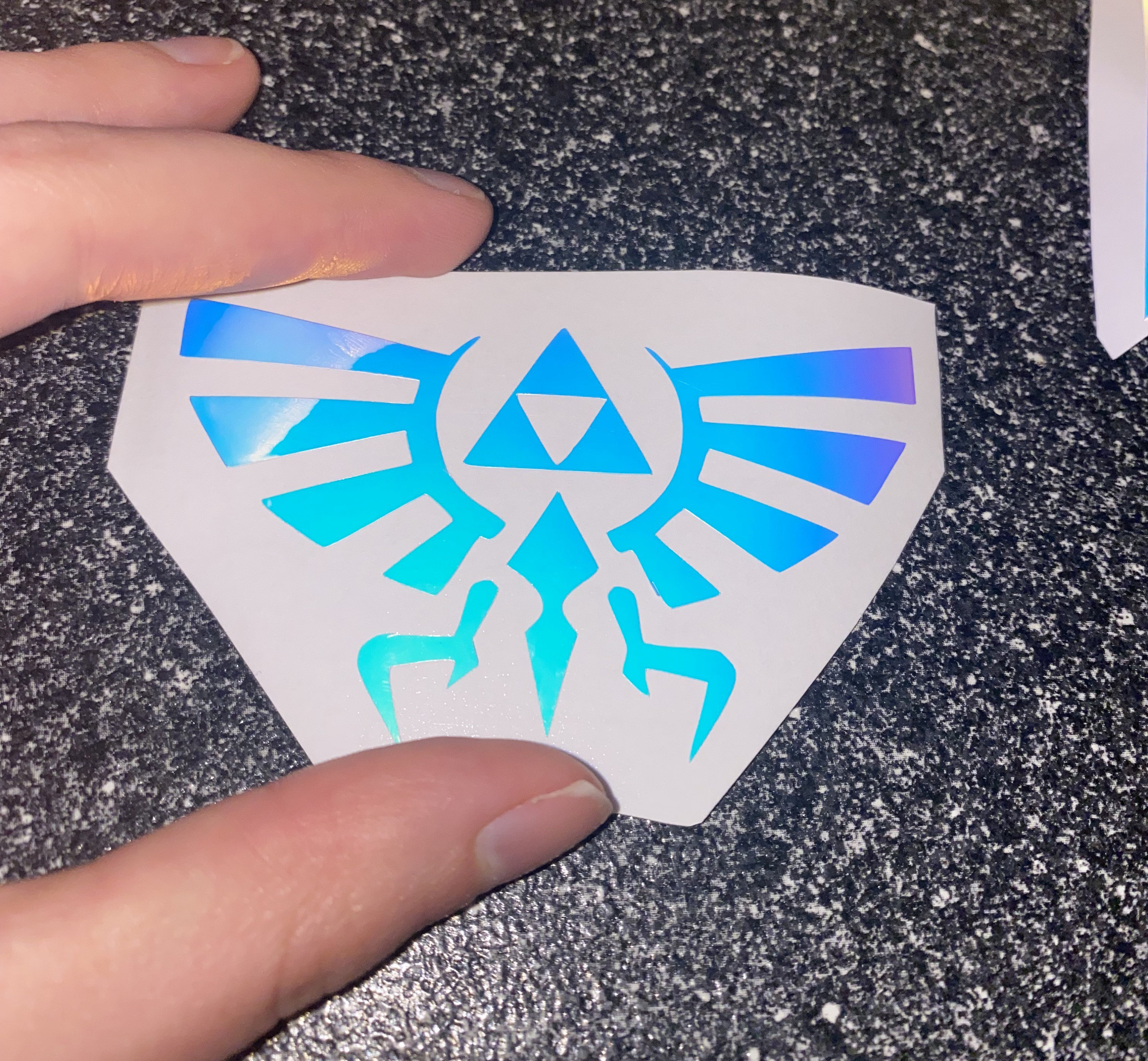 Legend of Zelda Hylian Crest Triforce Holographic Decal / - Etsy