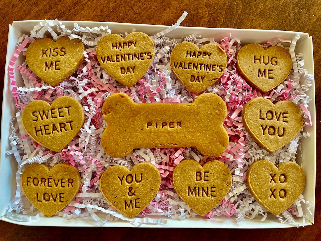 Valentine's Day Dog Biscuit Box | All Natural Dog Treats| Dog Gift Box ...