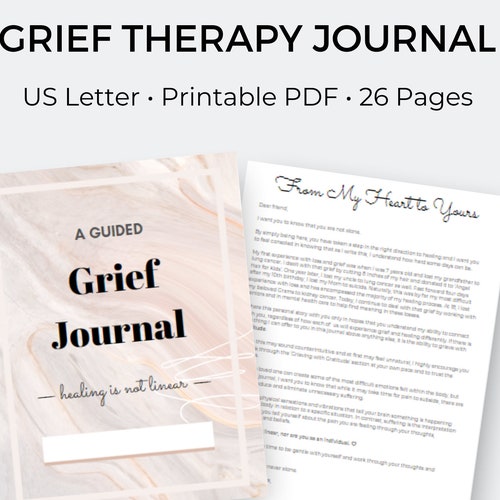 Grief Journal PDF Memory Journal Grief Therapy Journal Printable ...
