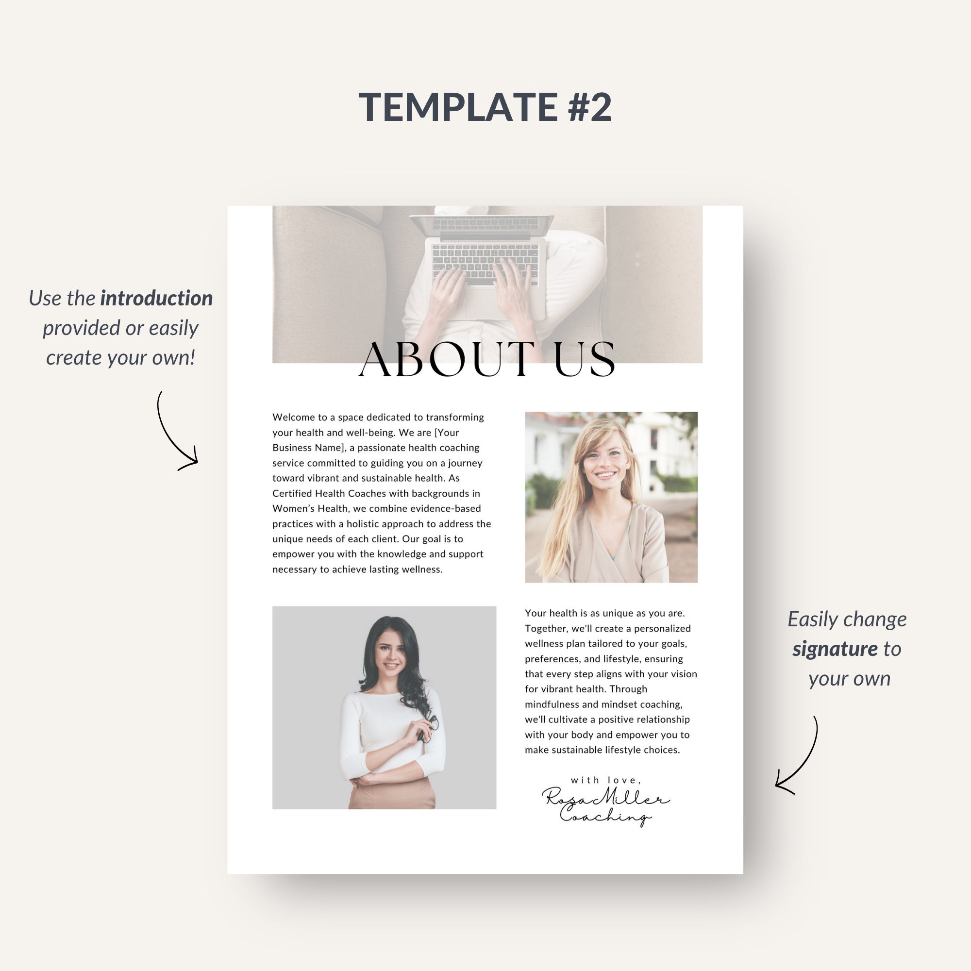 About Me Template About Me Page Canva Business Template Meet the Team ...