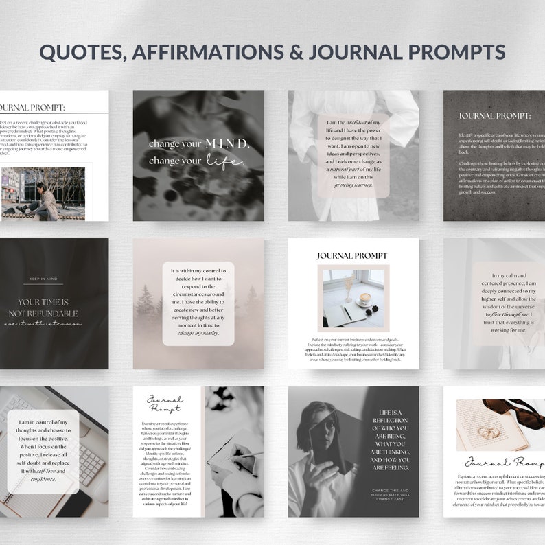 Mindset Coach Instagram Post Template Canva Life Coach Editable Canva ...