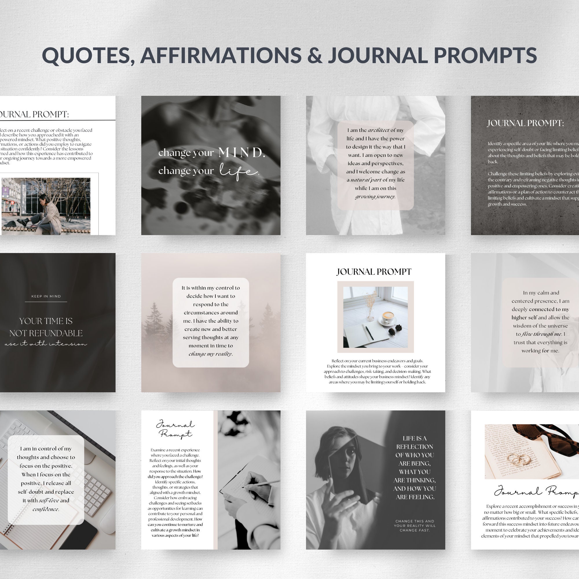 Mindset Coach Instagram Post Template Canva Life Coach Editable Canva ...