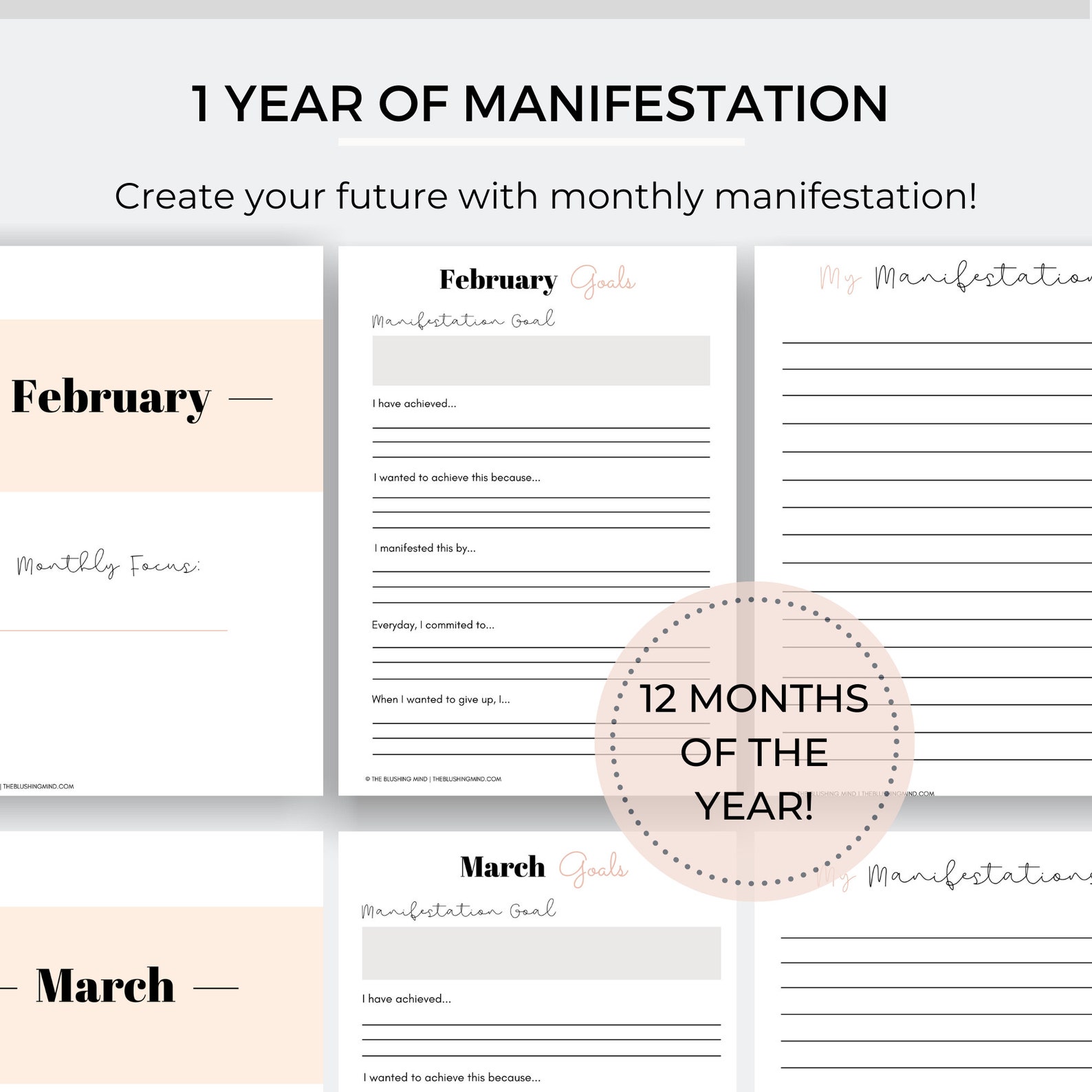 Manifestation Planner: the Law of Attraction, Monthly Journal, Daily ...