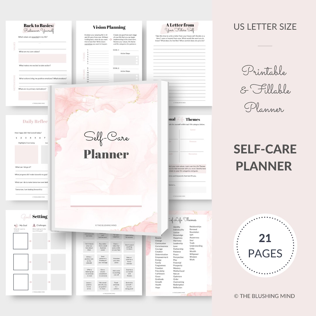 Self-care Planner Printable, Self-care Printable, Self-care Journal ...
