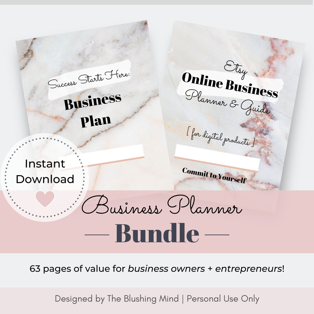 Business Planner Bundle: Business Planning, Business Plan Printable ...
