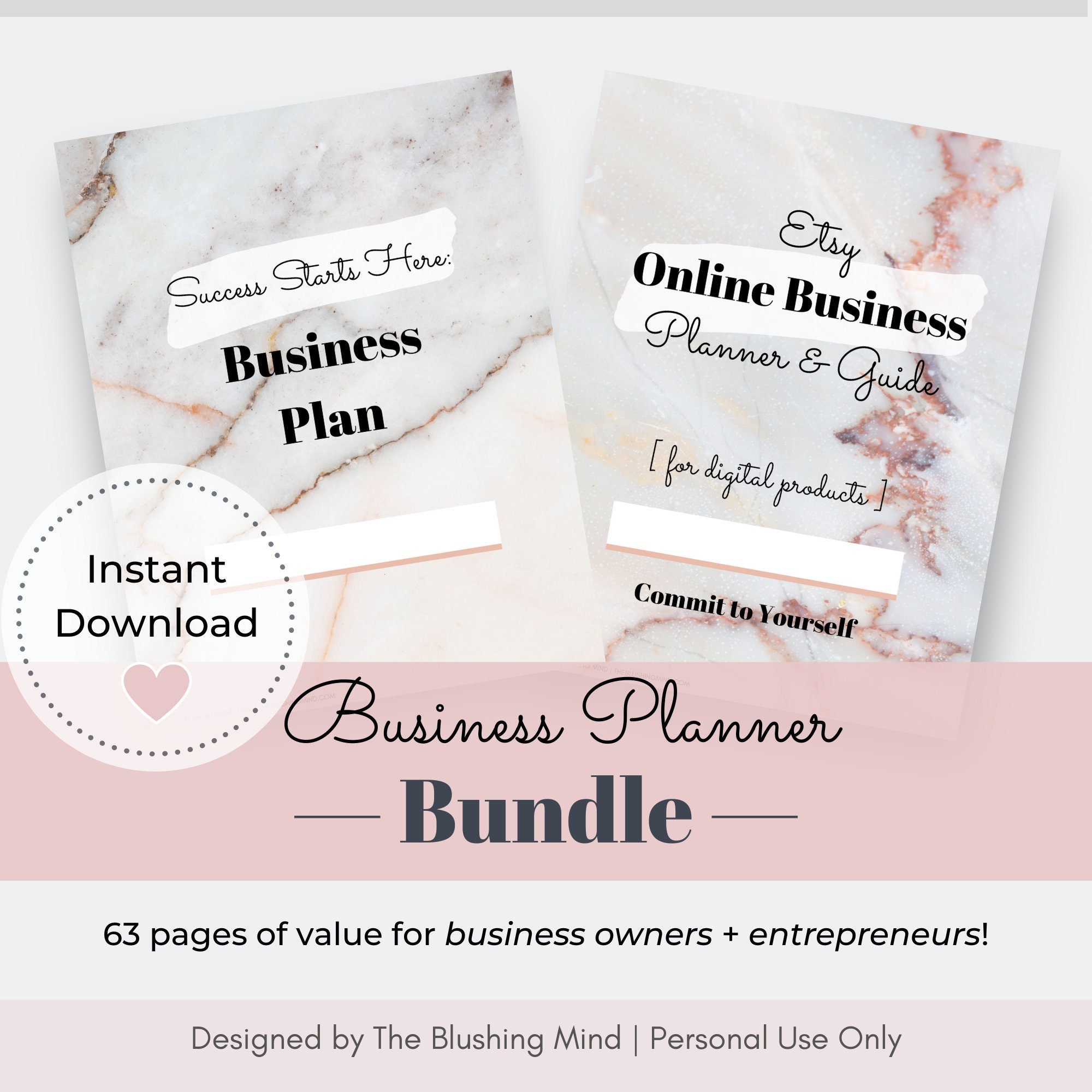 Business Planner Bundle: Business Planning, Business Plan Printable ...