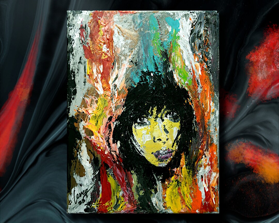 Semi-abstract Portrait of a Woman. Original Acrylic Painting on Canvas ...