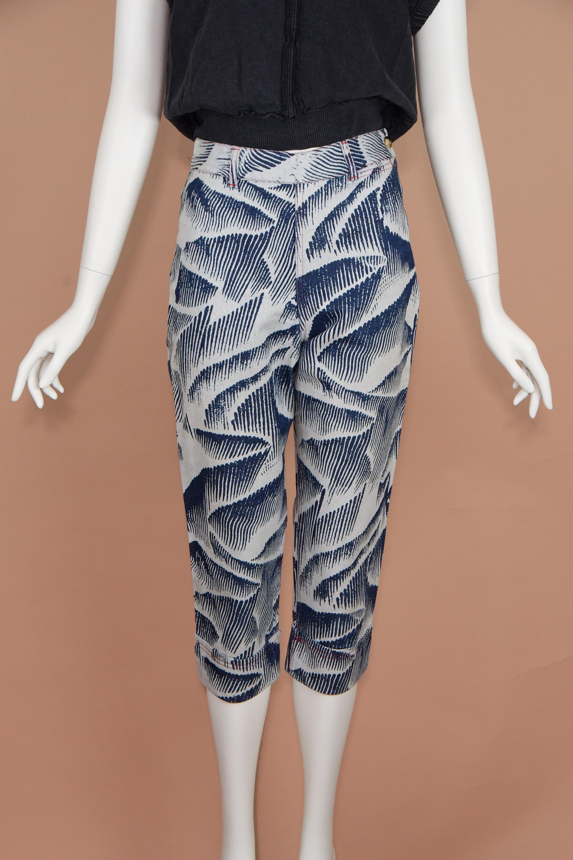 90s Vivienne Westwood Waves Denim Capris XS/S - Etsy
