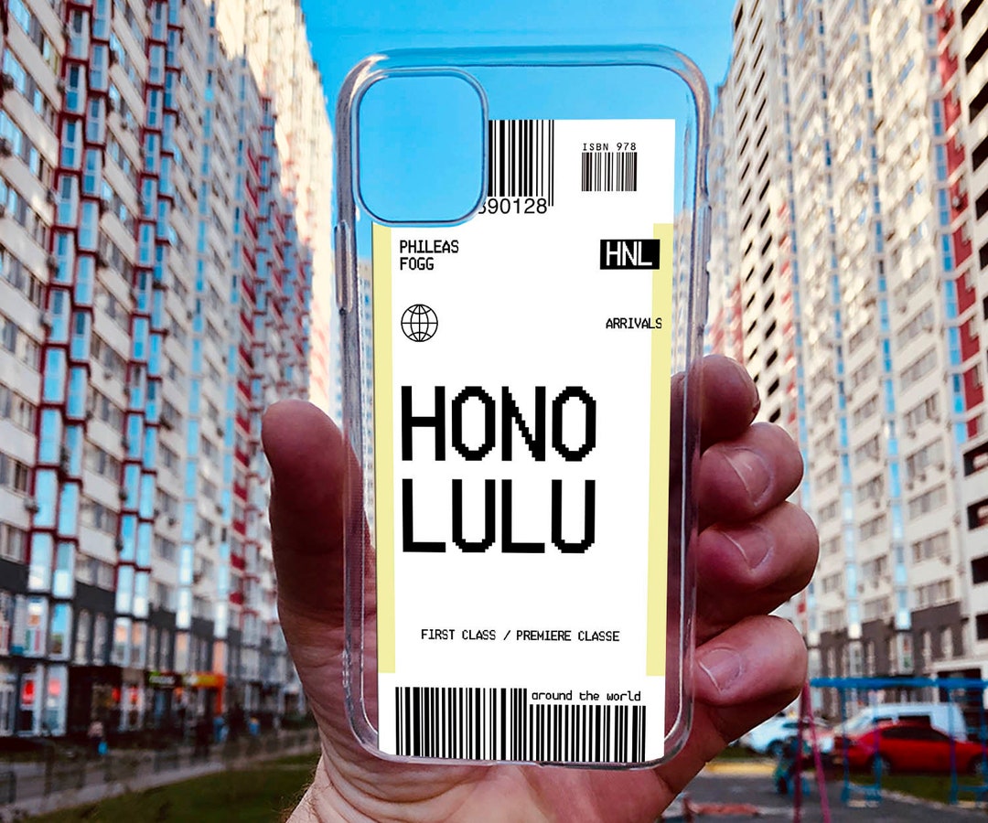 Plane TICKET Phone Case for iPhone 11 Pro Max 7 8 Plus X XR XS Max ...