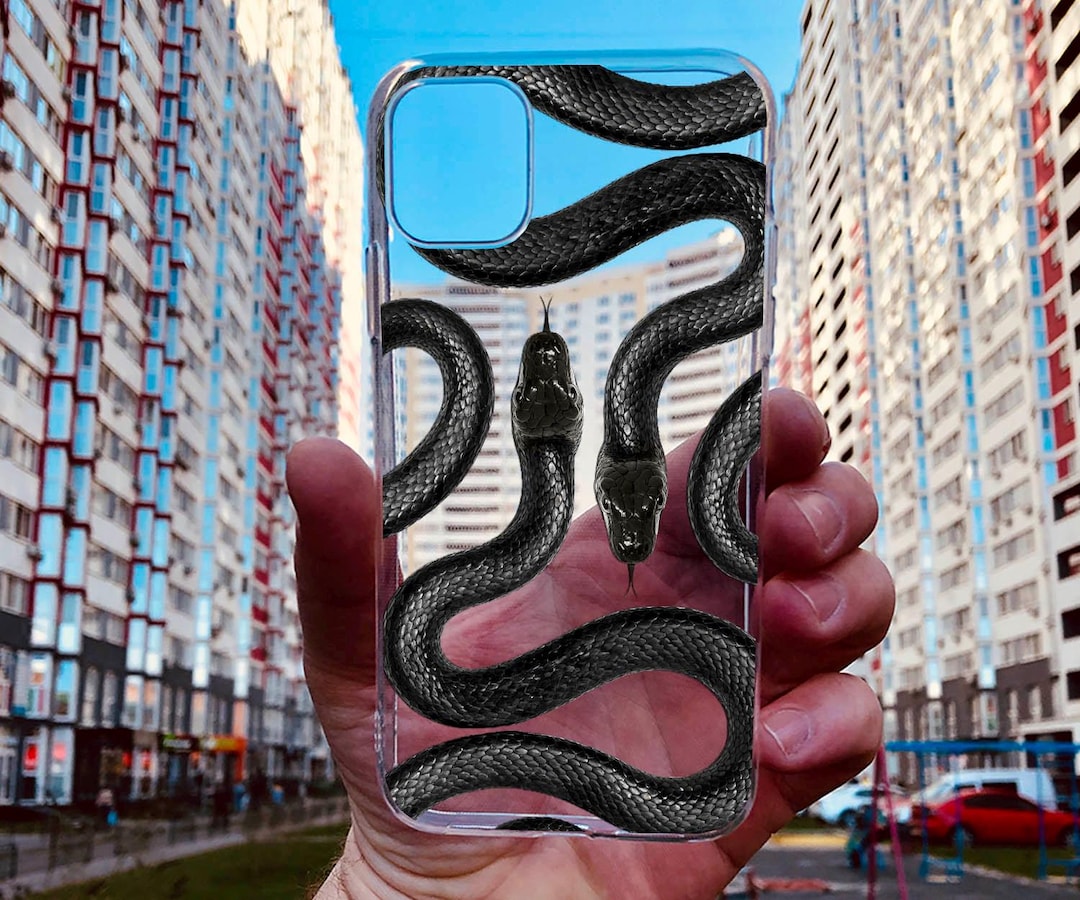 Black and Red Snake Case for iPhone 16 15 Pro Max 14 13 Mini 12 Cover ...