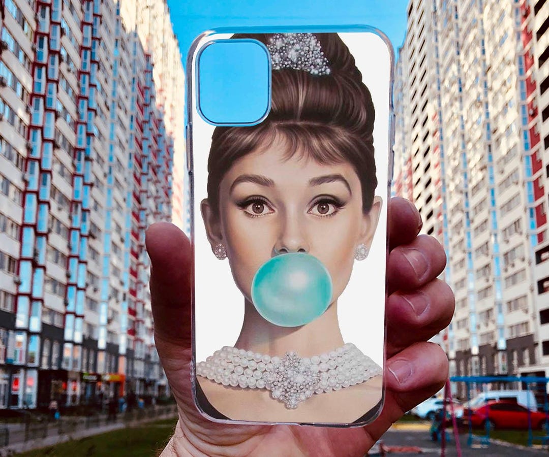 Audrey Hepburn Bubble Gum iPhone 17/16/15 Case: UV Print, Slim ...